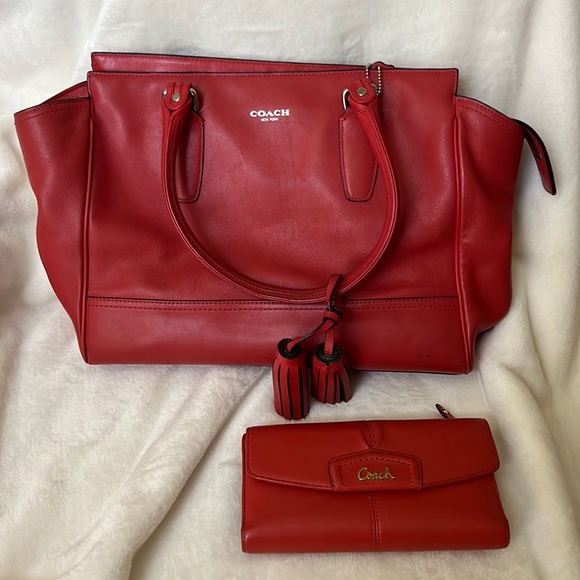 Coach | Bags | Coach Burnt Orange Color Soft Leather | Poshmark